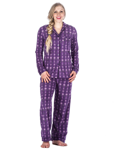Noble Mount Women's Microfleece Pajama Sleepwear Set